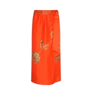 AGUACLARA Riad Wrap Skirt - Orange