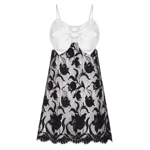 LISA THE LABEL Out There Bow Belle Slip Dress - Black