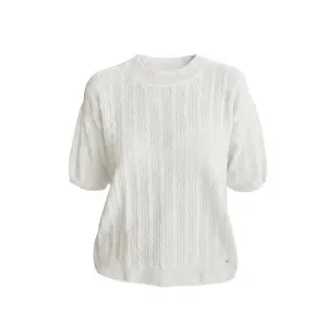TIRILLM Kelly Lace Knitted Cashmere Short Sleeved Pullover - Pink