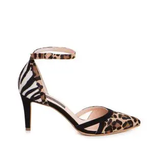 THE 5TH ELEMENT Neutrals Cassandra Multicolor Leather Pumps - Black