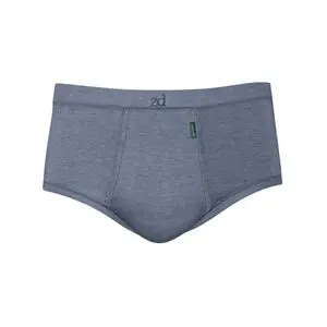 ZD ZERO DEFECTS Senior Fly Front Briefs – Premium Egyptian Cotton Comfort Color Denim - Blue