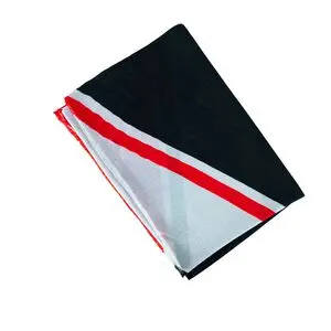 HERITAGEMODA Grey / Red / Black Hand Painted Geometric Classic Wool-silk Scarf - Grey/red/black