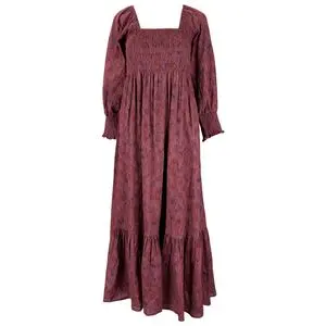 EM & SHI Berry Smocked Dress - Red