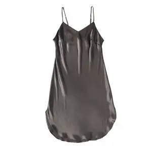 SOFT STROKES SILK River Nymph Pure Silk Slip Dress - Grey