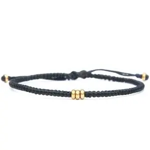 HARBOUR UK Soul Brass Brass Rope Bracelet - Black