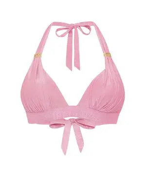 LEYLA MAYA Annie Halter-neck Bikini Top Mist - Pink