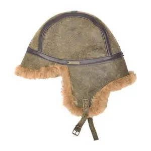 OWEN BARRY Sheepskin Trapper Hat Antique - Brown