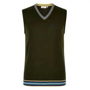 MG RIVERS Olive Extrafine Merino Tank Top - Green