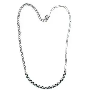 GEM KINGDOM Sterling Mixed Link Chain Rebel Rebel I I I W - Silver