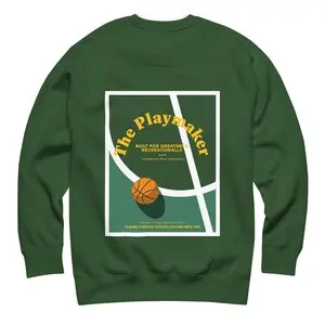 ANCHOR & CREW Forest The Playmaker Basketball Club League Organic Cotton Sweatshirt - Green