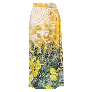 ARTISTA Gold Fennel Midi Pencil Skirt - Yellow