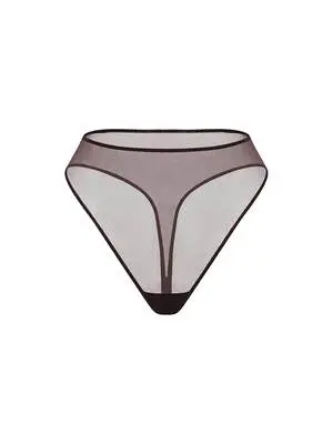 ZHILYOVA Ocean Gravity High-waisted Thong - Brown
