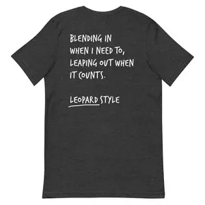 ANCHOR & CREW Think Ocean Leopard Aspirations Cotton Embroidered T-shirt - Black