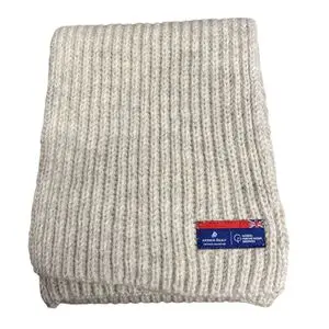 ARTHUR BEALE Maritime Wool Scarf Light Welsh - Grey