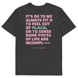 ANCHOR & CREW Heather Five It's Ok Editions Organic Cotton T-shirt - Black