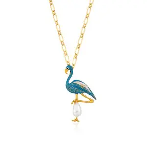 MILOU JEWELRY Flamingo Necklace - Blue