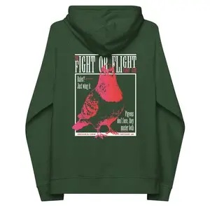 ANCHOR & CREW 08 Fight Or Flight Club Editions" Organic Cotton Hoodie - Green