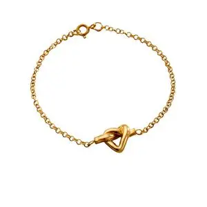 POSH TOTTY DESIGNS Yellow Plated Love Knot Heart Bracelet - Gold