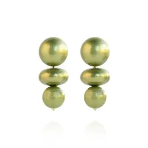 SAULE LABEL Nola Earrings In Lime Twist - Green