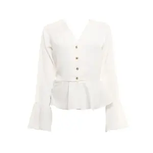 CHIARELLA Farina Satin Blouse - White