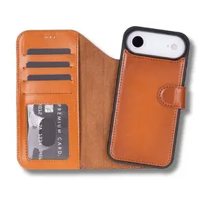 LEATHERE Premium Leather Iphone Air Wallet Case – Rustic Austin - Brown