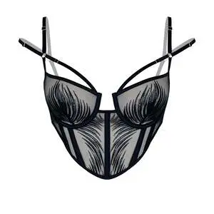MONIQUE MORIN LINGERIE Ether Bustier - Black