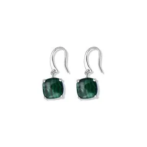 FV JEWELLERY La Stele Malachite Dome Earrings - Green