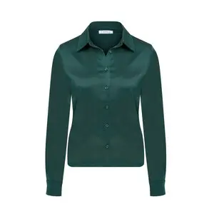 MAAN ISTANBUL Acetate Satin Shirt - Green