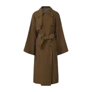 FRONT ROW SHOP Drift Trench Hazel - Brown