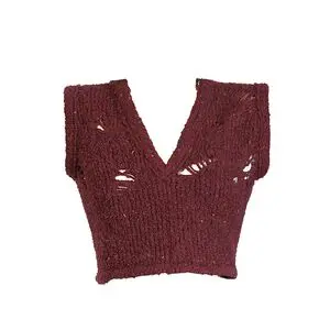MAISON BOGOMIL V-neck Cropped Top - Red