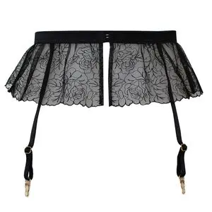 TALLULAH LOVE Midnight Rose Skirt Suspender - Black