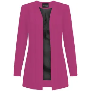Layo G Pleated Stretch Blazer — Platinum - Pink