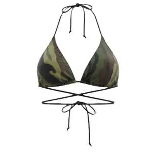 BRASINI SWIMWEAR Soninha Convertible Bikini Top Camoflage - Black