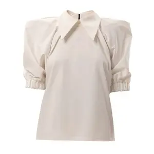 JULIA ALLERT Designer Puff Sleeve Blouse - White