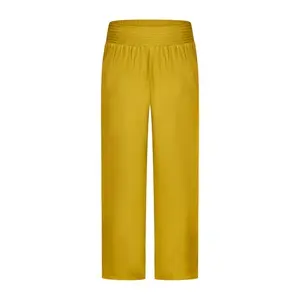 KNOWN SUPPLY Wide Leg Ribbed Pants Waldo Lemon Lime - Green