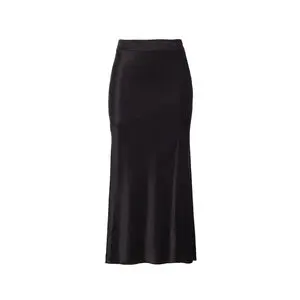 LITA COUTURE Side-slit Midi Skirt - Black