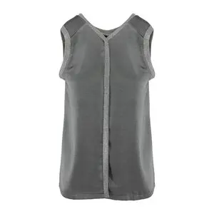 SILVIA SERBAN Reversible Satin Top - Grey