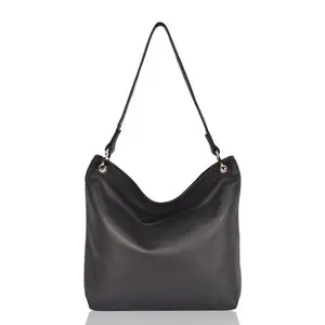 OWEN BARRY Leather Shoulder Bucket Bag Hesta - Black