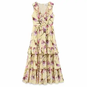 NEVA Soraya Maxi Dress In Lilium Floral Print - Yellow