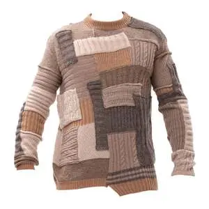 MAISON BOGOMIL Chunky Patchwork Sweater - Brown