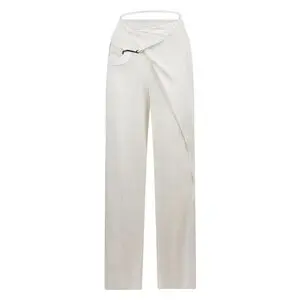BIANCA RESORTWEAR Nara Wrap Trousers In Ivory - White