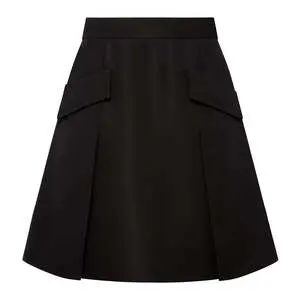 FEMPONIQ Pleated Silk-blend Flared Skirt - Black