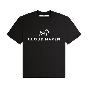 CLOUD HAVEN Logo Boyfriend Tee - Black
