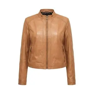 ZOEY Alexia Lambskin Leather Jacket - Brown