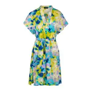 CONQUISTA Abstract Print Dress With Slits