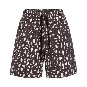 MYSIMPLICATED Bermuda Shorts With Numbers Design - Brown