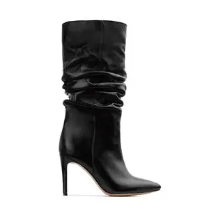 GINISSIMA Leather Eva Boots - Black