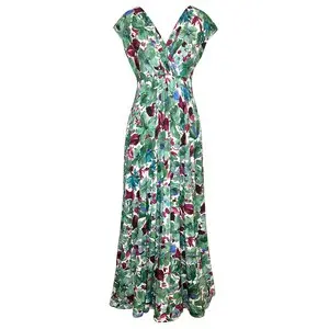 ALIE STREET LONDON Petite Sophia Maxi Dress In Paradise Print - Green