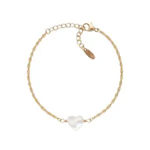 Kris Nations Mother Of Pearl Heart Bracelet - Gold