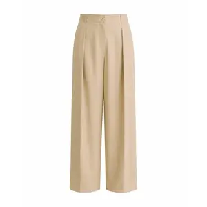 LUROQ LONDON High-waisted Wide Pleat Trousers